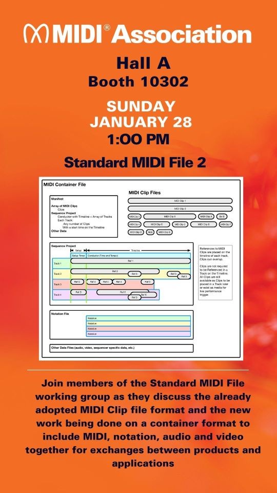MIDI Association NAMM 2024 Booth Schedule – MIDI.org
