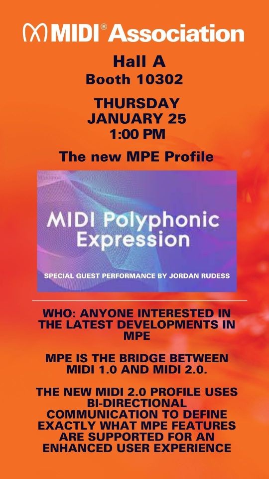 MIDI Association NAMM 2024 Booth Schedule – MIDI.org