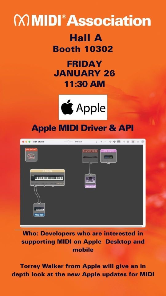 MIDI Association NAMM 2024 Booth Schedule – MIDI.org